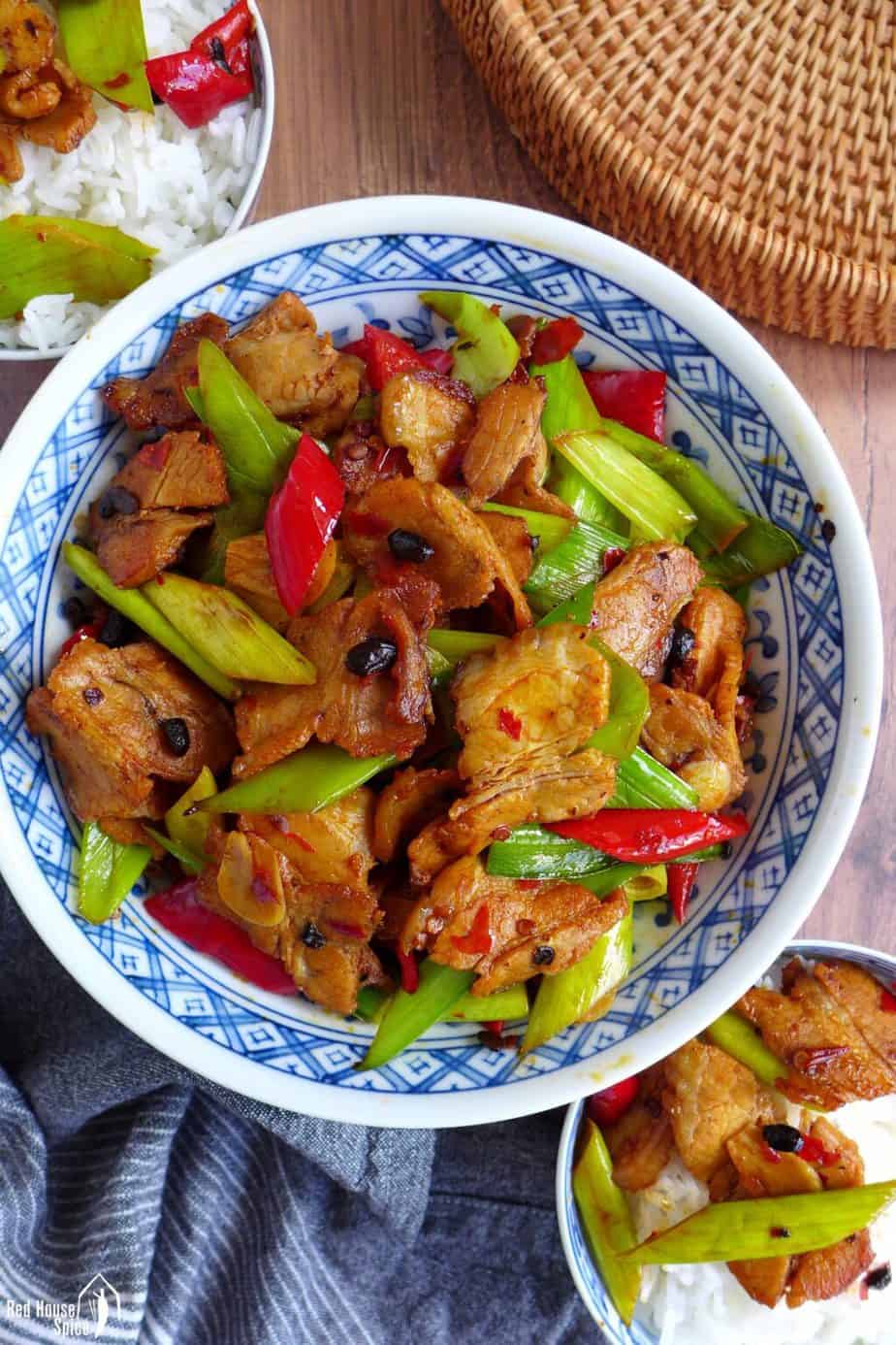 Twice cooked pork (Hui Guo Rou, 回锅肉) - Red House Spice