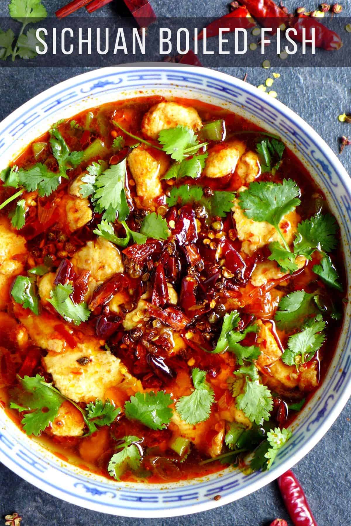 Sichuan boiled fish (Shui Zhu Yu, 水煮鱼) - Red House Spice