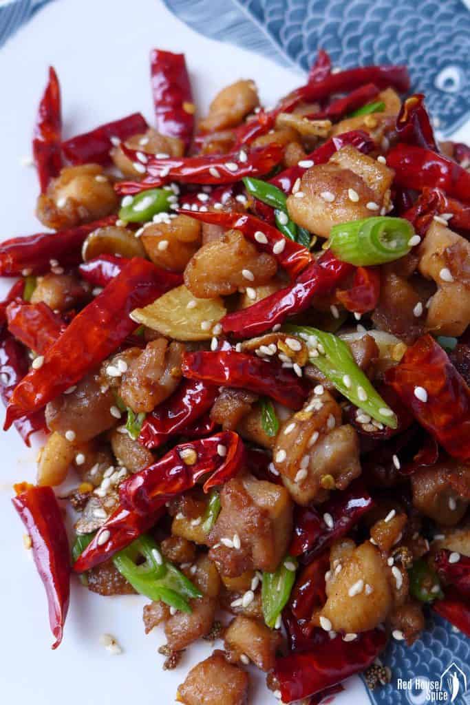 Mala chicken (Chongqing Laziji, 辣子鸡) - Red House Spice