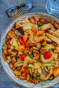Big Plate Chicken with Belt Noodles (Da Pan Ji/大盘鸡) - Red House Spice