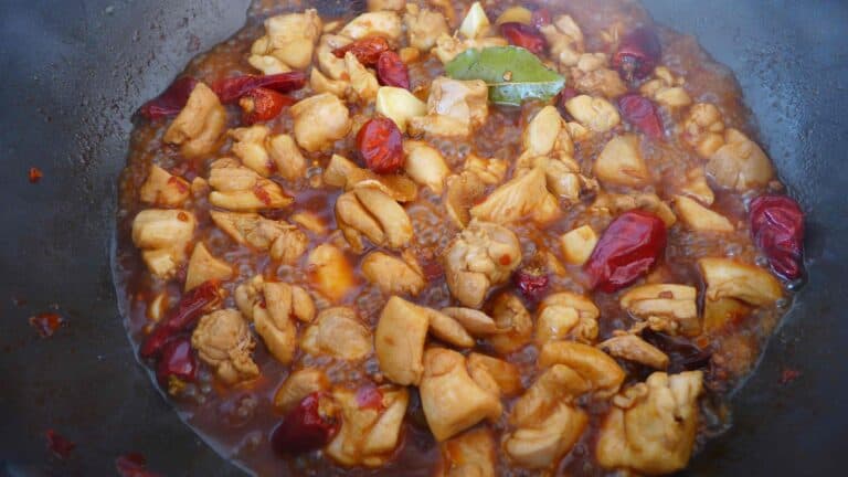 Big Plate Chicken with Belt Noodles (Da Pan Ji/大盘鸡) - Red House Spice
