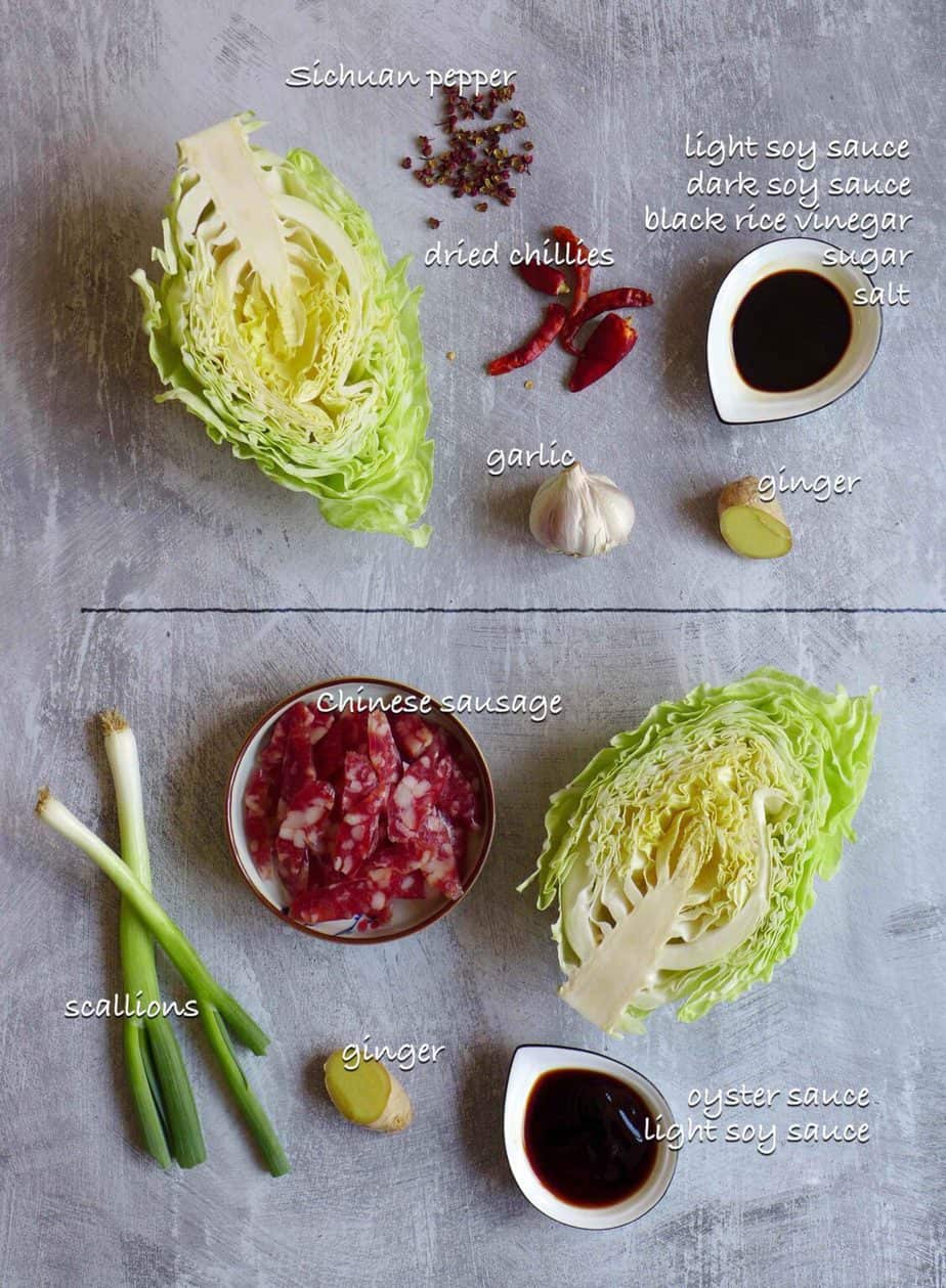 Chinese cabbage stir-fry, two ways (手撕包菜) - Red House Spice