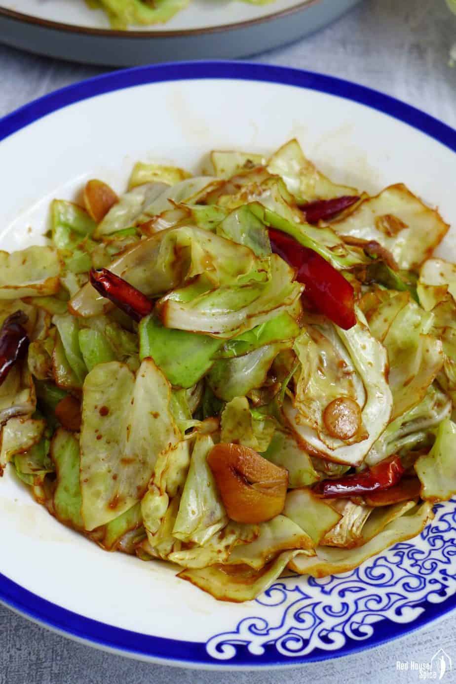 Chinese cabbage stir-fry, two ways (手撕包菜) - Red House Spice