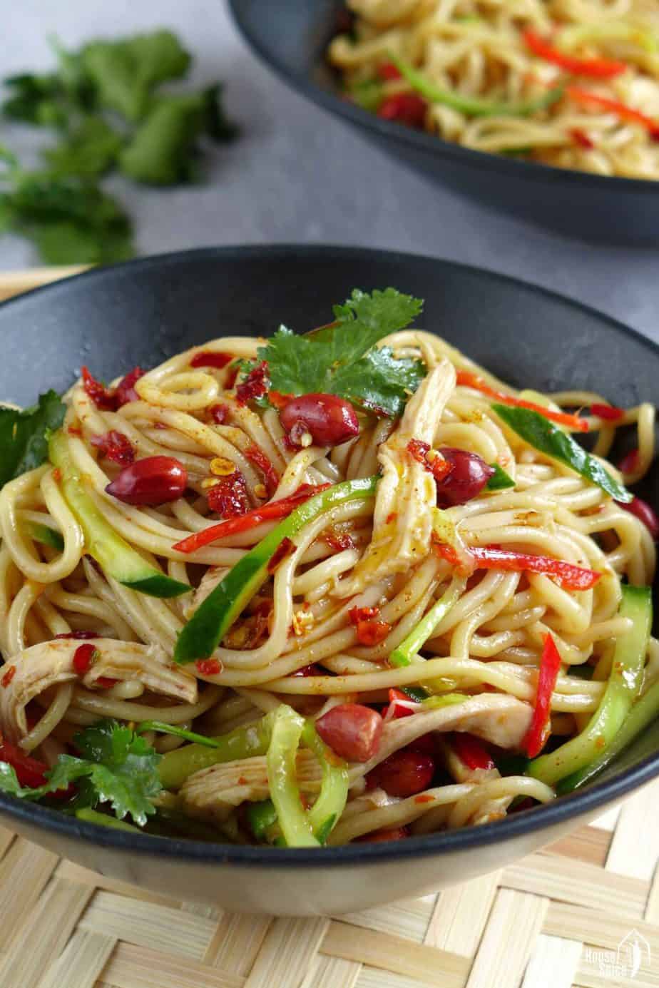 Cold Noodles with Sichuan Dressing (Liang Mian, 凉面) - Red House Spice