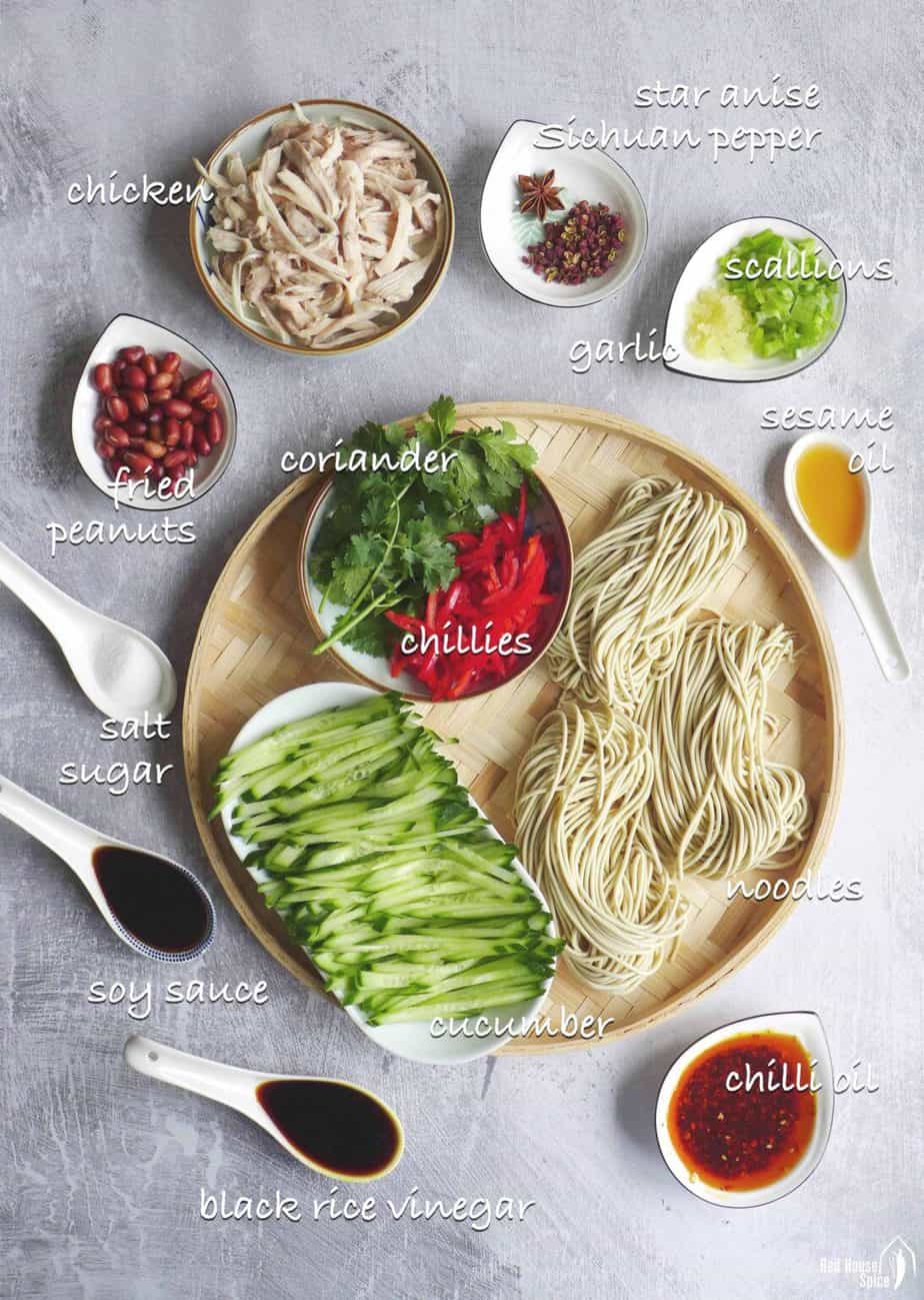 Cold Noodles with Sichuan Dressing (Liang Mian, 凉面) - Red House Spice