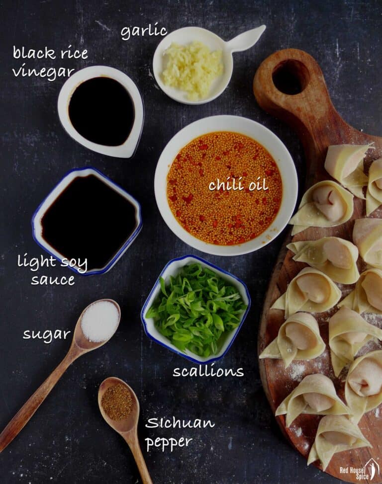 Sichuan Spicy Wonton In Chili Oil (红油抄手) - Red House Spice