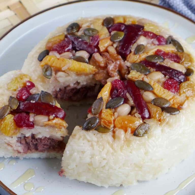 Eight Treasure Rice Pudding (Ba Bao Fan, 八宝饭) - Red House Spice