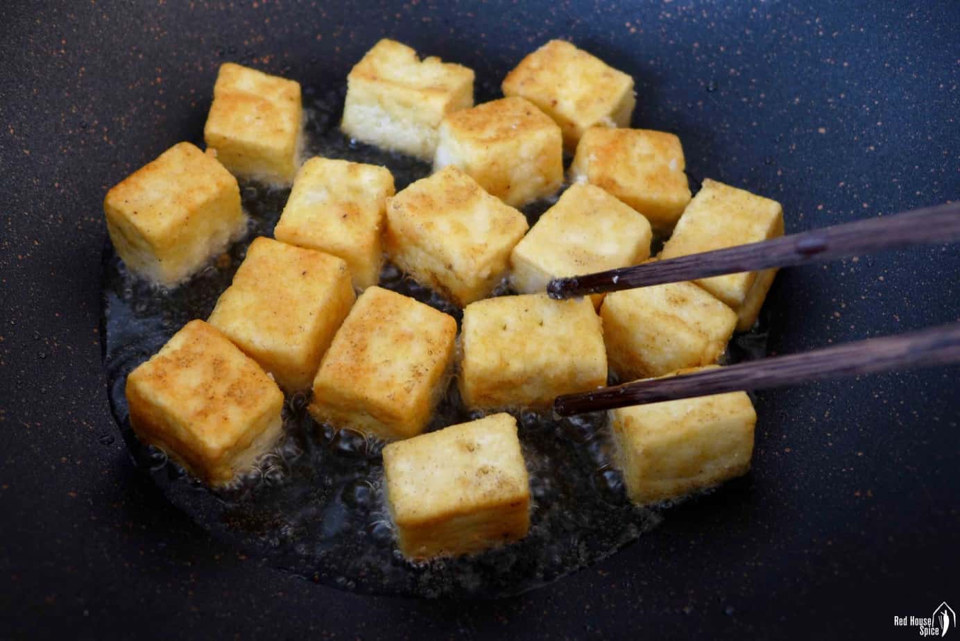 Salt and Pepper Tofu (Jiao Yan Dou Fu, 椒盐豆腐) - Red House Spice