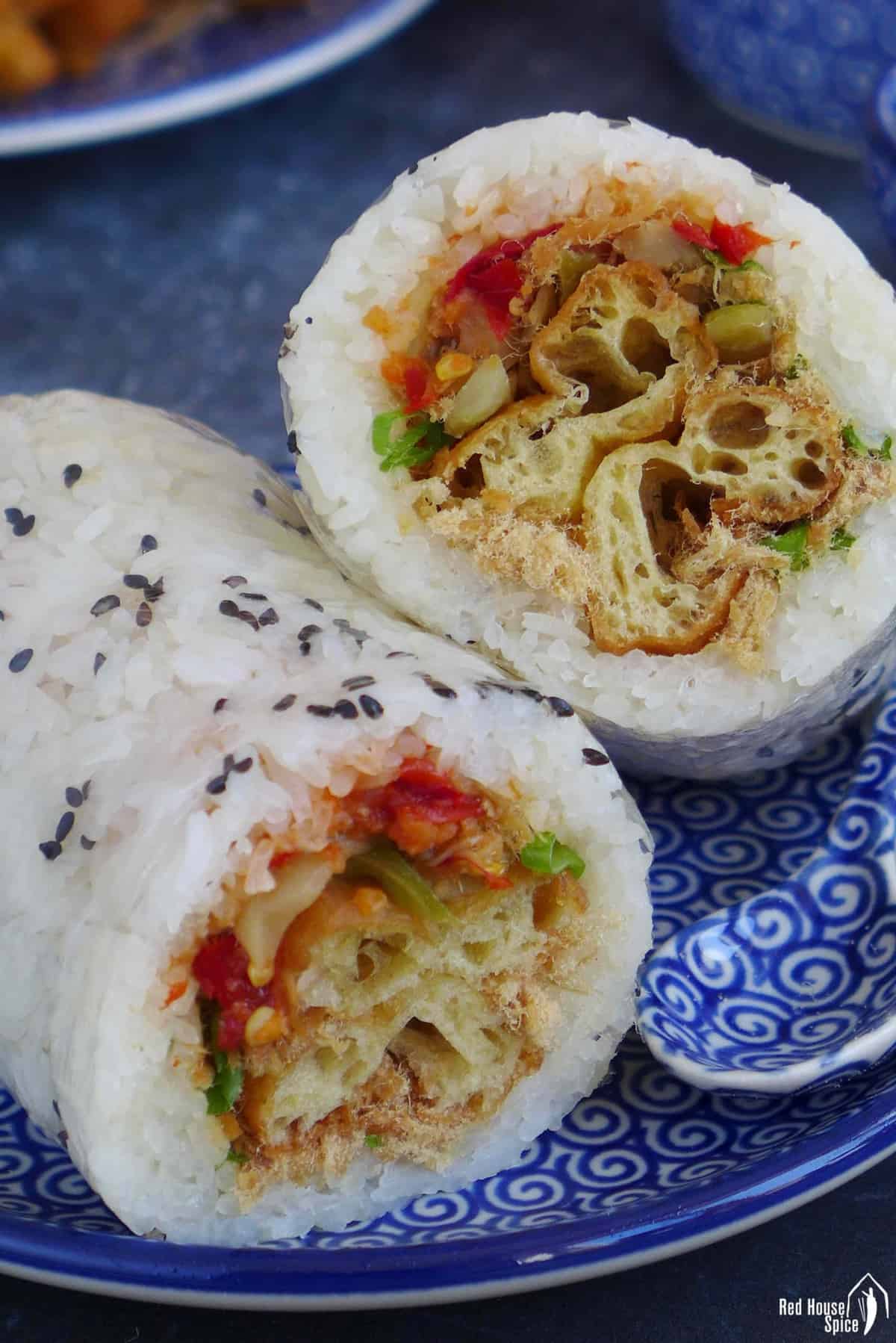 Fan Tuan (Stuffed Sticky Rice Roll, 饭团) - Red House Spice