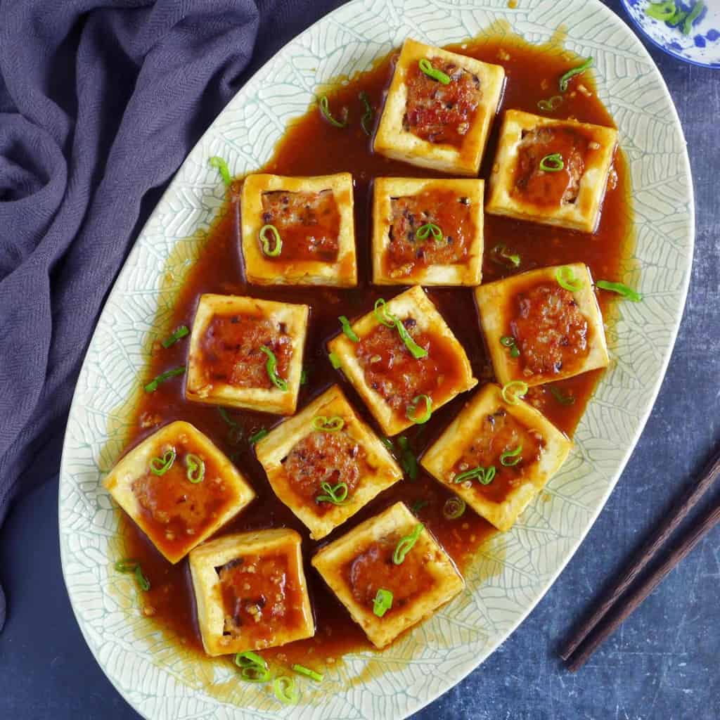 Stuffed Tofu, Hakka Style (客家酿豆腐) - Red House Spice