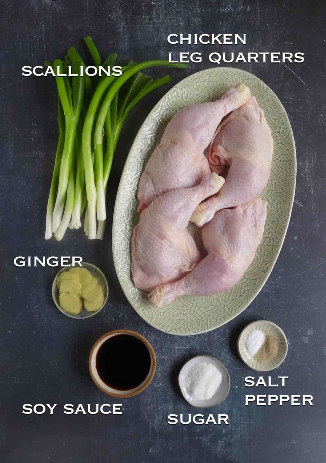 Scallion Chicken Chops (葱烧鸡腿) - Red House Spice
