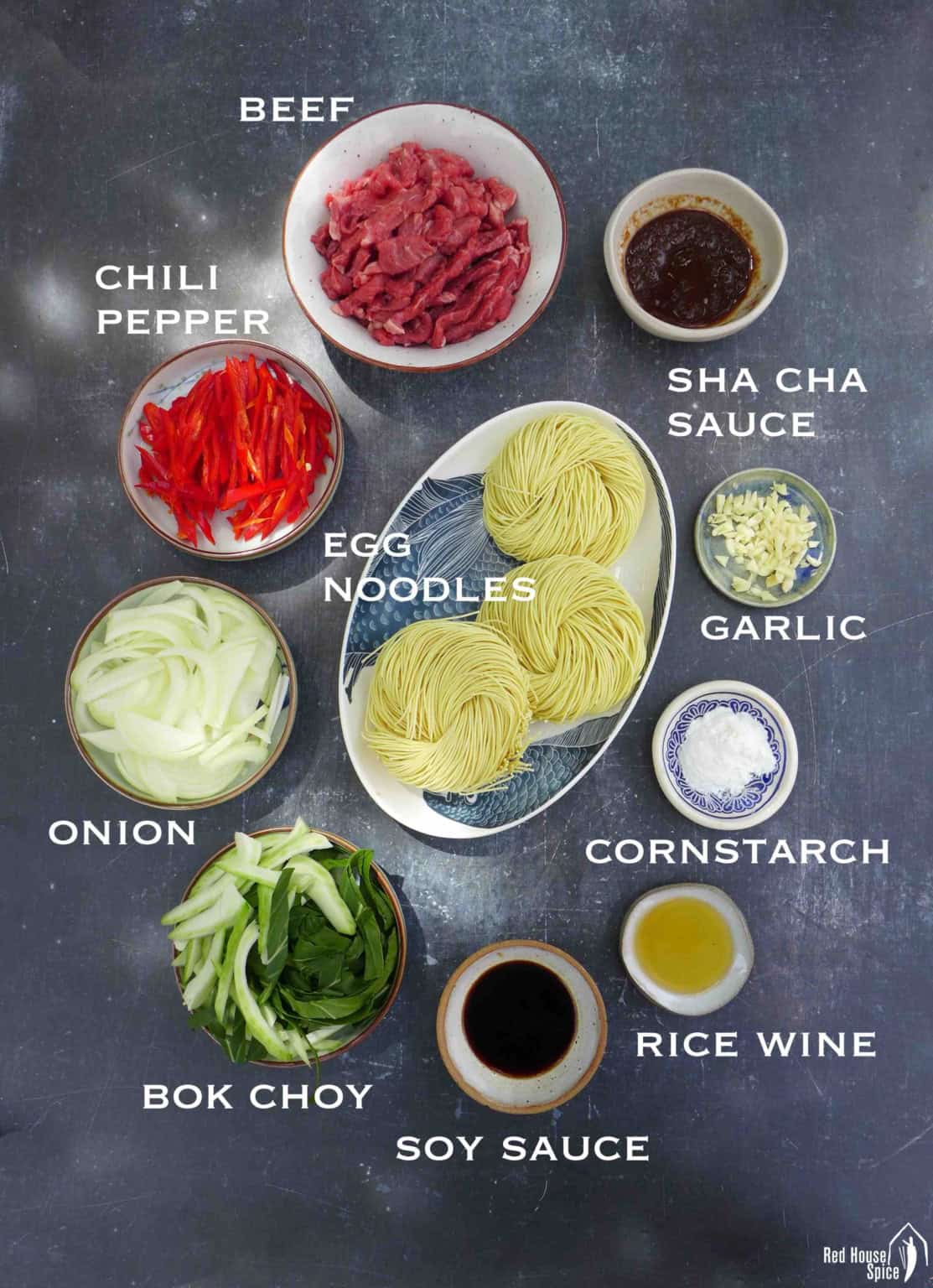 Beef Chow Mein with Sha Cha Sauce - Red House Spice