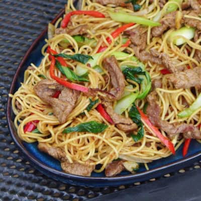 Beef Chow Mein with Sha Cha Sauce - Red House Spice