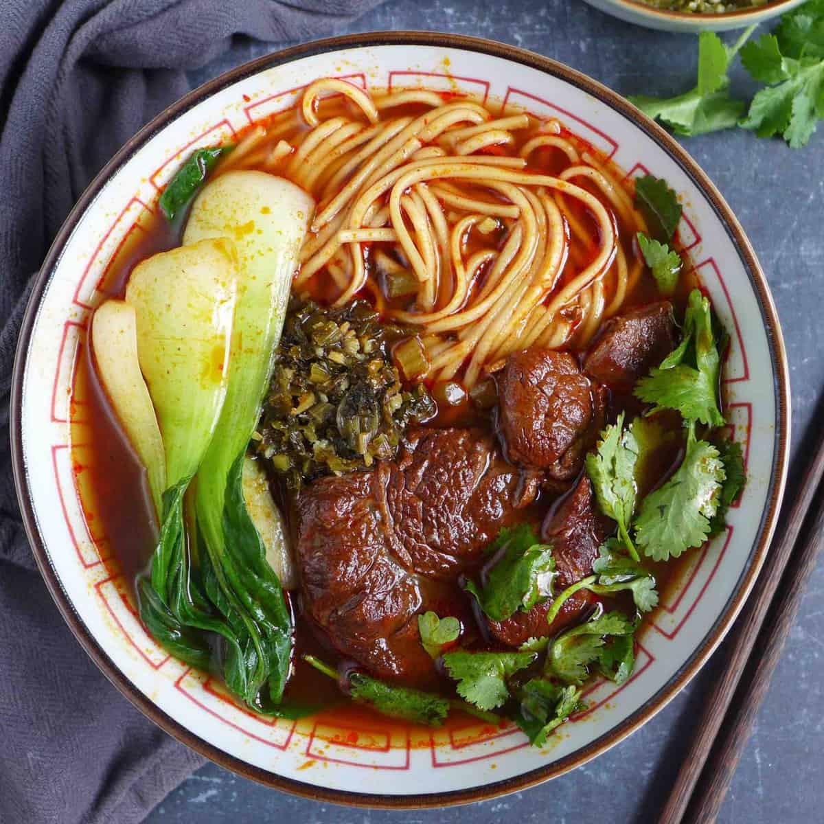Taiwanese Beef Noodle Soup (红烧牛肉面) - Red House Spice